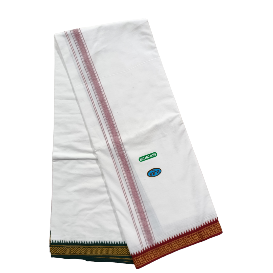 EXD781 Exclusive Dhoties Pure cotton White dhoti with thick fabric siz