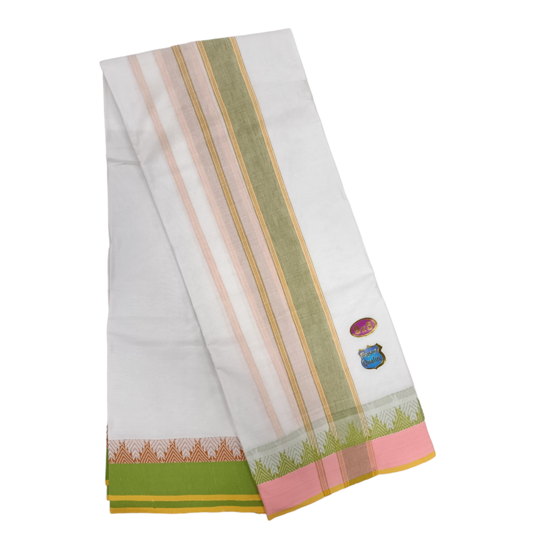 EXD786 Exclusive Dhoties Pure Cotten Dhoti with 4" temple thalamboo po