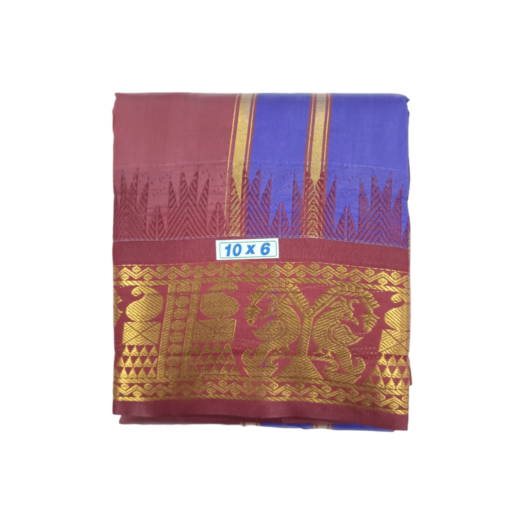 EXD787 Exclusive Dhoties Traditional Art Silk Color Dhoties With 5" in