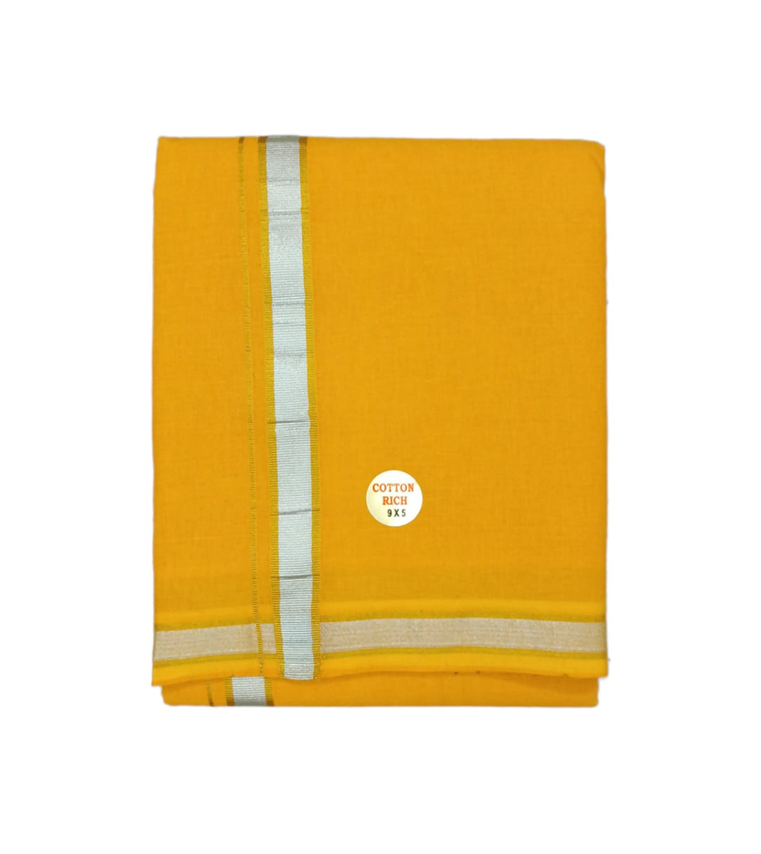 EXD738 Men's Traditional Cotton Colour Dhoti With Gold & Silver Border ...